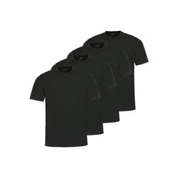 T-Shirt Hajo "T-Shirt 4er Pack", Herren, Gr. S, schwarz, Obermaterial: 100% Baumwolle CO., Shirts T-Shirt