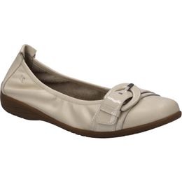 Ballerina Josef Seibel "Fenja 23, sand", Damen, Gr. 36, beige (sand), Obermaterial: 100% Rindsleder Leather cow., Schuhe Ballerina