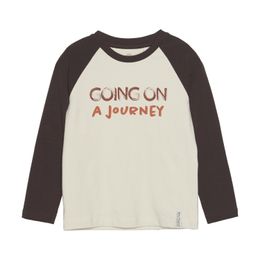 Langarmshirt EN FANT "Langarmshirt ENTshirt", Jungen, Gr. 104, beige (sandshell), Obermaterial: 95% Baumwolle CO. 5% Elasthan EL., Shirts Langarmshirt