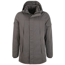 Langmantel INDICODE "Parka IDRader", Herren, Gr. M, grau (forged iron), Obermaterial: 100% Polyester PES., M&auml;ntel