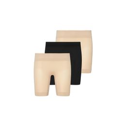 Panty Jockey "Panty Skimmies Slipshort 3er Pack", Damen, Gr. XXL, bunt (beige, schwarz), Obermaterial: 79% Polyamid PA. 18% Elasthan EL. 3% Baumwolle CO., Unterhosen Panty