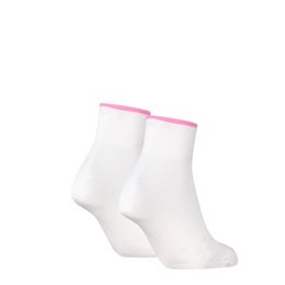Kurzsocken Puma "Puma WOMEN QUARTER 2P", Damen, Gr. 35-38, wei&szlig;, pink splash, Obermaterial: 61% Baumwolle, 21% Polyester, 15% Polyamid, 3% Elasthan, Socken, atmungsaktives Mesh zur Bel&uuml;ftung, um k&uuml;hl und trocken zu bleiben