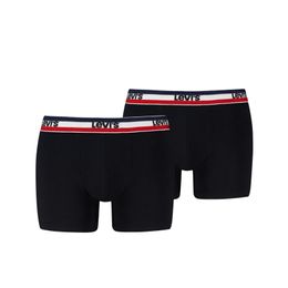 Levi's Boxershorts LEVI'S "LEVIS MEN REPEAT SPW LOGO BOXER BRIEF", Herren, Gr. L, schwarz, Obermaterial: 95% Baumwolle, 5% Elasthan, k&ouml;rpernah, Unterhosen, ohne Eingriff, elastischer Logobund, Baumwoll-Mix