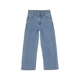 Regular-fit-Jeans Minymo "Regular-fit-Jeans MIJeans wide loose fit", M&auml;dchen, Gr. 98, N-Gr, blau (light dusty blau), Obermaterial: 80% Baumwolle CO. 19% Polyester PES. 1% Elasthan EL., Jeans