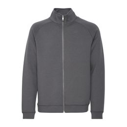 Sweatjacke Casual Friday "Sweatjacke CFSIGURD 0096 zipthrough sweatshirt", Herren, Gr. L, grau (schwarz shadow), Obermaterial: 80% Viskose CV. 13% Polyester PES. 7% Elasthan EL., Sweatjacken Sweatjacke