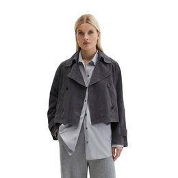 Marc O'Polo Lederjacke MARC O'POLO "aus softem Ziegenleder", Damen, Gr. 40, blau graphite, Obermaterial: 100% Leder (Ziege); Futter: 100% Baumwolle, unifarben, loose fit, Jacken