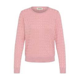 Rollkragenpullover oxmo "Rollkragenpullover OXISISSE", Damen, Gr. S, rosa (zephyr), Obermaterial: 70% Viskose CV. 30% Nylon NY., Pullover Rollkragenpullover