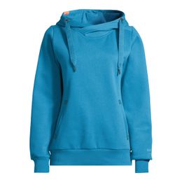 Kapuzenpullover SALZHAUT "Hoodie S&Uuml;NN", Damen, Gr. S, blau (fjord), Obermaterial: 55% Baumwolle CO. 45% Polyester PES., Pullover Kapuzenpullover