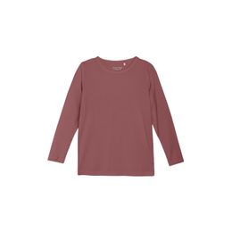 Longsleeve Minymo "Longsleeve MIBlouse", M&auml;dchen, Gr. 116, lila (rose braun), Obermaterial: 93% Viskose CV. 7% Elasthan EL., Blusen