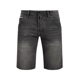 Jeansshorts INDICODE "Shorts IDAlessio", Herren, Gr. M, N-Gr, grau (light grau), Web, Obermaterial: 98% Baumwolle CO. 2% Elasthan EL., unifarben, regular fit kurz, Jeans Jeansshorts