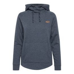 Kapuzenpullover oxmo "Hoodie OXAmina", Damen, Gr. S, blau (insignia blau melange), Obermaterial: 70% Baumwolle CO. 30% Polyester PES., Sweatshirts Kapuzenpullover