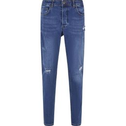 Bequeme Jeans 2Y Premium "2Y Premium Herren 2Y Tapered Fit Jeans", Herren, Gr. 32, Normalgr&ouml;&szlig;en, blau, 97% Baumwolle, 3% Elasthan, unifarben, Jeans