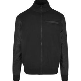 Anorak Urban Classics "Urban Classics Herren", Herren, Gr. M, schwarz, 100% Baumwolle, unifarben, normal, amerikanischer Ausschnitt, Jacken