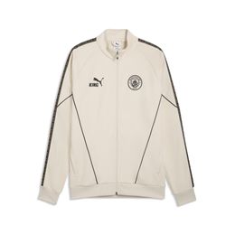Sweatjacke Puma "Manchester City KING Anthem Jacke Herren", Herren, Gr. M, beige (alpine snow flat schwarz gray wei&szlig;), Obermaterial: 63% Polyester, 37% Baumwolle. Taschenfutter: 100% Polyester. Rippe: 7% Elasthan, 93% Polyester. Besatz: 100% Polyester, Sweatjacken Sweatjacke