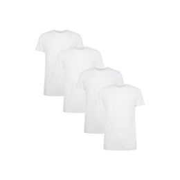 T-Shirt Bamboo basics "T-Shirt RUBEN 4er Pack", Herren, Gr. L, wei&szlig;, Obermaterial: 68% Viskose CV. 28% Baumwolle CO. 4% Elasthan EL., Shirts T-Shirt