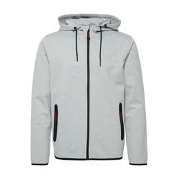 !Solid Kapuzensweatjacke SOLID "Kapuzensweatjacke SDVidit", Herren, Gr. XL, grau (light grau melange), Obermaterial: 78% Polyester PES. 18% Viskose CV. 4% Elasthan EL., Sweatjacken
