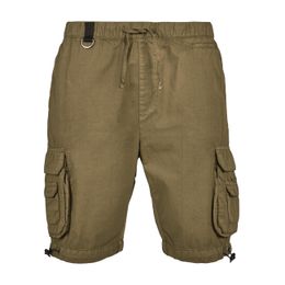 Stoffhose Urban Classics "Urban Classics Herren Double Pocket Cargo Shorts", Herren, Gr. S, US-Gr&ouml;&szlig;en, summerolive, 100% Baumwolle, unifarben, normal, Hosen Stoffhose
