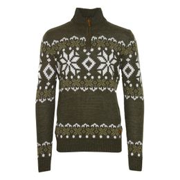 !Solid Troyer SOLID "Troyer SDNorwin", Herren, Gr. XL, gr&uuml;n (rosin melange), Obermaterial: 100% Polyacryl PAN., Pullover Troyer