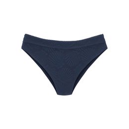 Bikini-Hose s.Oliver "Olivia", Damen, Gr. 42, N-Gr, blau (marine), Obermaterial: 94% Polyester, 6% Elasthan. Futter: 90% Polyester, 10% Elasthan, Strukturmuster, Badehosen Bikini-Hose, Mit Muschelstruktur