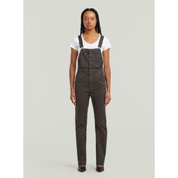 G-Star Raw Jumpsuit G-STAR "Slim Latzhose", Damen, Gr. L, Normalgr&ouml;&szlig;en, asfalt gd, Obermaterial: 50% Baumwolle, 47% Baumwolle, 3% Elasthan, Overalls Jumpsuit