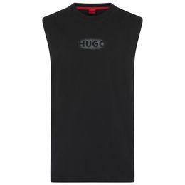 Tanktop HUGO UNDERWEAR, Herren, Gr. L (52), schwarz, Jersey, Obermaterial: 100% Baumwolle, bequem, Rundhals, Tops Tanktop, aus Baumwoll-Jersey mit Logo-Print