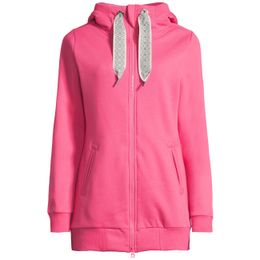 Sweatjacke SALZHAUT "Sweatjacke Nord&ouml;rp", Damen, Gr. XS, pink, Obermaterial: 80% Baumwolle CO. 20% Polyester PES., Sweatjacken Sweatjacke