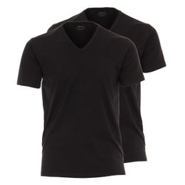 T-Shirt Venti "Venti T-Shirt Doppelpack uni", Damen, Gr. XL, schwarz, 95% Baumwolle, 5% Elasthan, Shirts T-Shirt