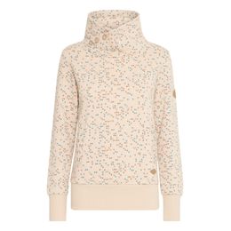 Longpullover oxmo "Sweater OXBeatanette", Damen, Gr. S, beige (oyster), Obermaterial: 55% Polyester PES. 45% Baumwolle CO., Pullover Longpullover