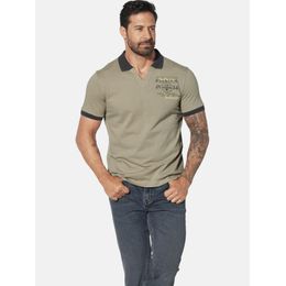Poloshirt Jan Vanderstorm "Poloshirt VOLKUR", Herren, Gr. XXL, gr&uuml;n (khaki), Obermaterial: 100% Baumwolle CO., Shirts