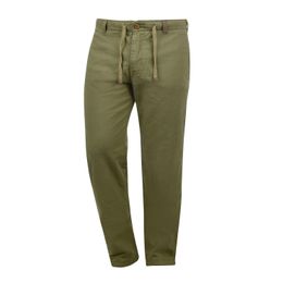 Leinenhose INDICODE "Leinenhose IDIves", Herren, Gr. L, N-Gr, gr&uuml;n (schwarz olive), Obermaterial: 55% Leinen LI. 45% Baumwolle CO., Hosen