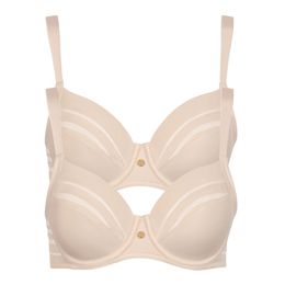 B&uuml;gel-BH LISCA "2er Pack B&uuml;gel BH Alegra", Damen, Gr. 100, Cup C, beige, Obermaterial: 83% Polyamid PA. 17% Elasthan EL., BHs B&uuml;gel-BH