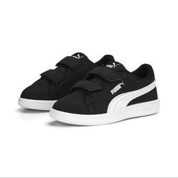 Sneaker Puma "Smash 3.0 Buck Sneakers Jugendliche", Damen, Gr. 27,5, schwarz, wei&szlig;, Obermaterial: Synthetik, Textil; Futter: Textil; Innensohle: Textil; Laufsohle: Gummi, Schuhe Sneaker