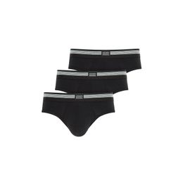 Slip Jockey "Slip Cotton Stretch Brief 3P 3er Pack", Damen, Gr. XXL, schwarz, Obermaterial: 95% Baumwolle CO. 5% Elasthan EL., Unterhosen Slip