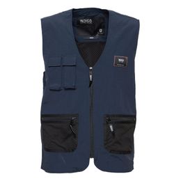 Kurzweste INDICODE "Kurzweste IDPiet", Herren, Gr. L, blau (navy), Obermaterial: 100% Polyester PES., Westen
