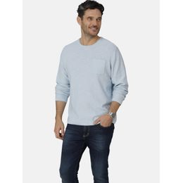 Rundhalspullover Babista "Pullover TESSAVISTA", Herren, Gr. 54, blau (hellblau), Obermaterial: 100% Baumwolle CO., Pullover Rundhalspullover