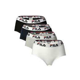 Panty Fila "Panty 4er Pack", Damen, Gr. L, bunt (wei&szlig;, schwarz, grau, marine), Obermaterial: 95% Baumwolle CO. 5% Elasthan EL., Unterhosen Panty