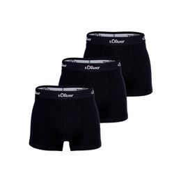 Boxershorts s.Oliver "Boxershort 3er Pack", Herren, Gr. L, schwarz, Obermaterial: 92% Baumwolle CO. 8% Elasthan EL., Unterhosen