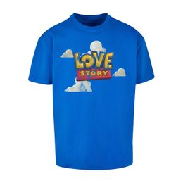 T-Shirt "Upscale by Mister Tee Herren Love Story Heavy Oversize Tee", Damen, Gr. XS, cobaltblau, 100% Baumwolle, UPSCALE BY MISTER TEE, bedruckt, oversize, Rundhals, Shirts T-Shirt