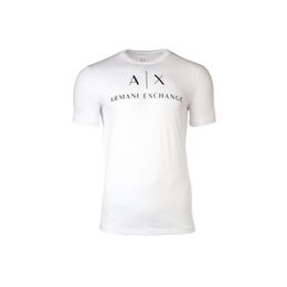 T-Shirt Armani Exchange "T-Shirt 1er Pack", Herren, Gr. S, wei&szlig;, Obermaterial: 100% Baumwolle CO., Shirts T-Shirt