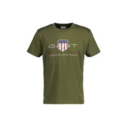 T-Shirt Gant "T-Shirt REG ARCHIVE SHIELD 1er Pack", Herren, Gr. M, gr&uuml;n (gr&uuml;n (moss gr&uuml;n)), Obermaterial: 100% Baumwolle CO., Shirts T-Shirt