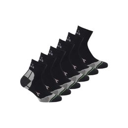 Kurzsocken Diadora "Socken 6er Pack", Damen, Gr. 35-38, schwarz, Obermaterial: 56% Polypropylen PP. 22% Baumwolle CO. 19% Polyester PES. 3% Elasthan EL., Socken