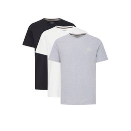 T-Shirt Blend "T-Shirt BHTee", Herren, Gr. XXL, grau (graumelvanillaschwarz), Obermaterial: 100% Baumwolle CO., Shirts T-Shirt