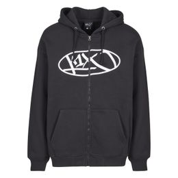 Kapuzenpullover K1x "K1x Herren KXM241-061-1 K1x Badge Zip Hoody", Herren, Gr. L, schwarz, 70% Baumwolle, 30% Polyester, mehrfarbig, normal, ohne Ausschnitt, Pullover Kapuzenpullover