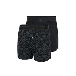 Webboxer adidas originals "Web-Boxershorts 2er Pack", Damen, Gr. L, schwarz (schwarz, grau), Obermaterial: 100% Baumwolle CO., Unterhosen