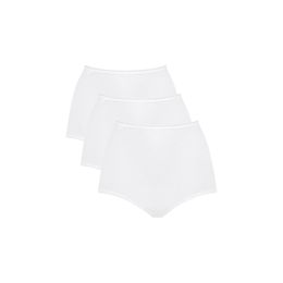 Slip Sloggi "Slip 3er Pack", Damen, Gr. 38, wei&szlig;, Obermaterial: 96% Baumwolle CO. 4% Elasthan EL., Unterhosen Slip