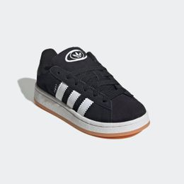 Sneaker adidas originals "CAMPUS 00S", M&auml;dchen, Gr. 34, schwarz (core schwarz, cloud wei&szlig;, gum 2), Leder, Synthetik, Schuhe Sneaker, f&uuml;r Kinder