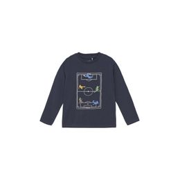 Sweater Minymo "Sweater MIT-shirt LS", Jungen, Gr. 104, blau (blau nights), Obermaterial: 95% Baumwolle CO. 5% Elasthan EL., Sweatshirts Sweater