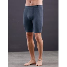 w&auml;schepur Lange Unterhose W&Auml;SCHEPUR, Herren, Gr. 10, 3 Stk., blau (dunkelblau, meliert), 60% Baumwolle, 35% Polyester, 5% Elasthan, Unterhosen Lange Unterhose