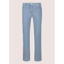 Madeleine Mode Regular-fit-Jeans MADELEINE "Denimhose Schmale Jeans im Five-Pocket-Style", Damen, Gr. 18, N + K Gr, beige (bleached), Obermaterial: 95% Baumwolle CO. 5% Elasthan EL., Jeans