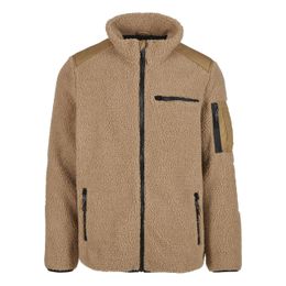 Allwetterjacke Brandit "Brandit Brandit Men Ramble Teddyfleece Jacket", Herren, Gr. S, camel, 100% Polyester, unifarben, normal, amerikanischer Ausschnitt, Jacken